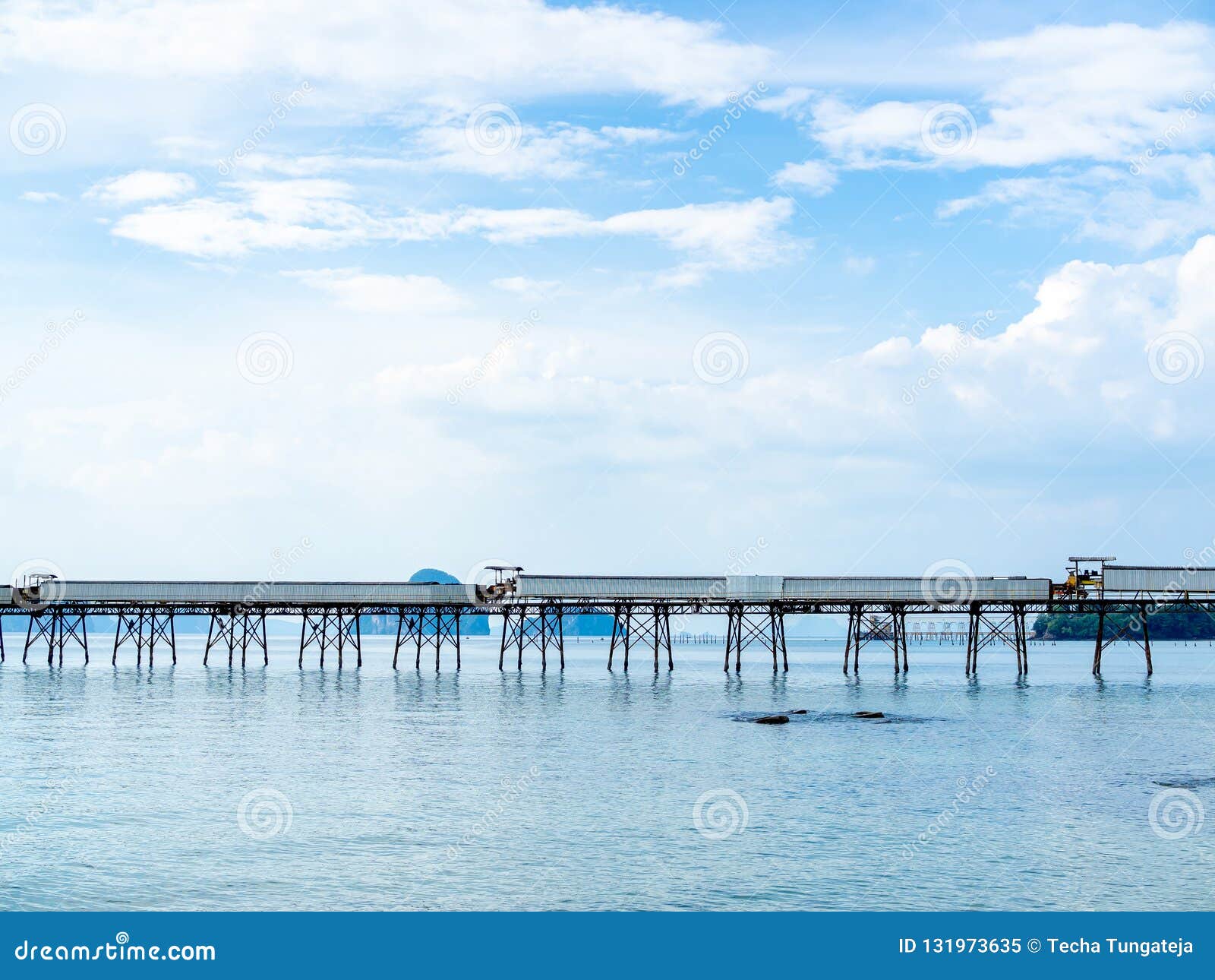 Industrial Jetty at Port in the Sea Stock Image - Image of shipping ...