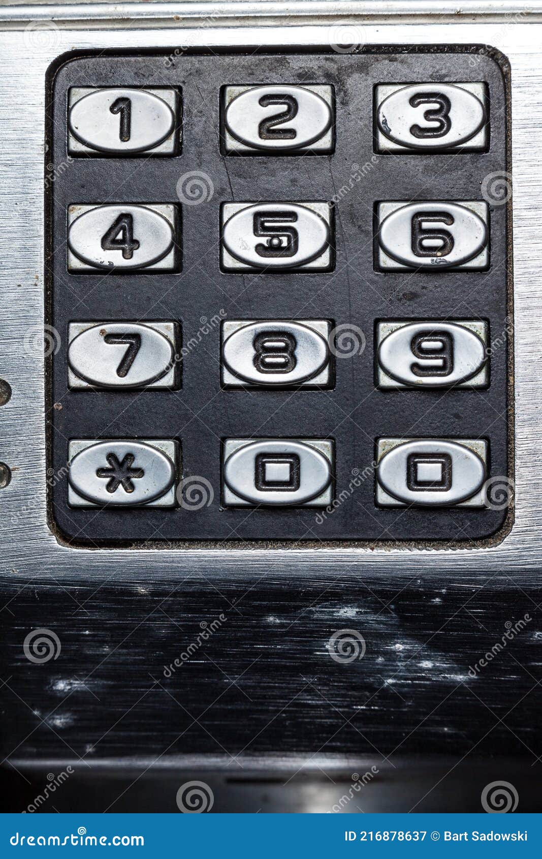 Industrial Keypad Dial with Large Numbers Stock Image - Image of ...