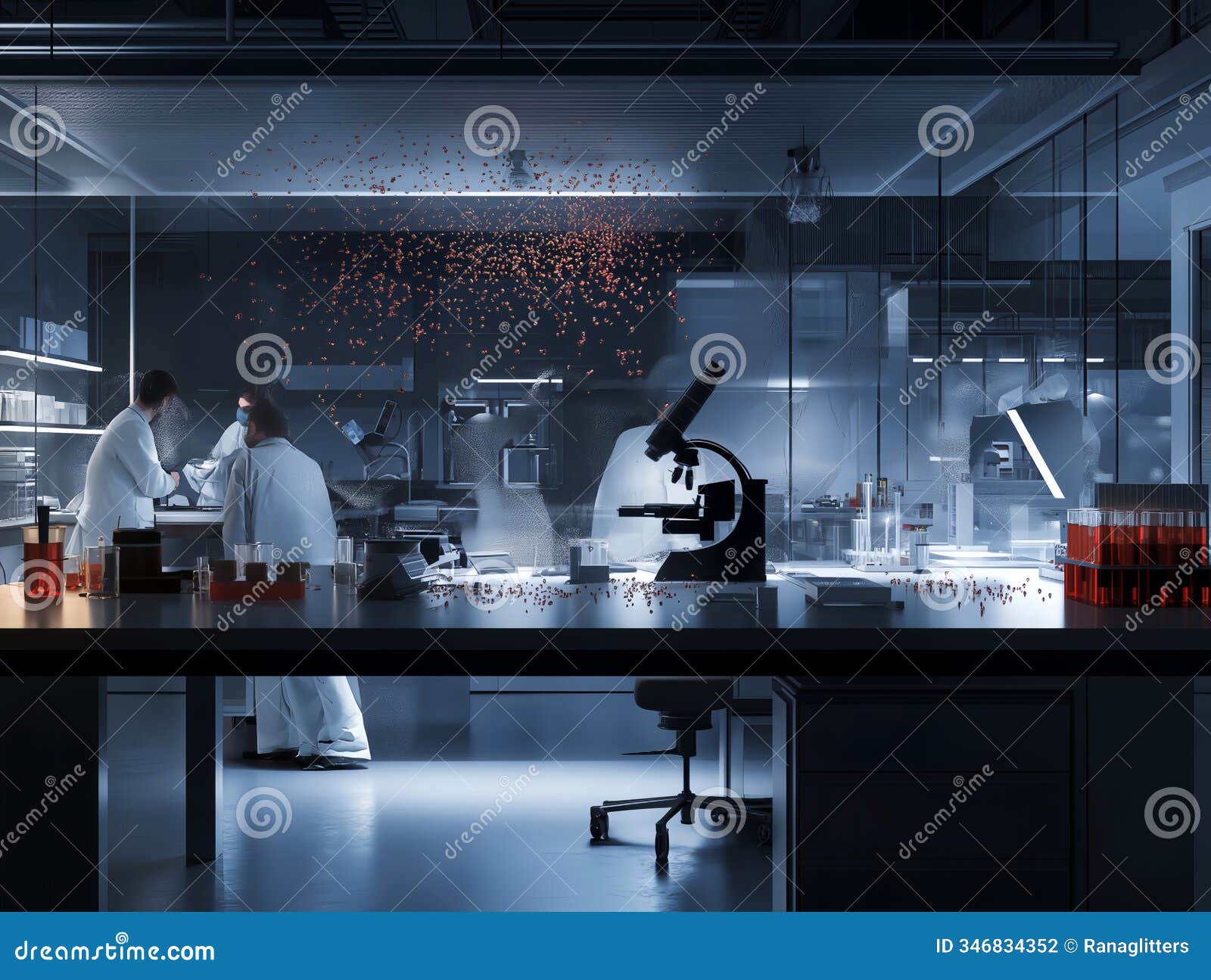 Industrial Laboratory with Microscope and Modern Equipment Stock ...