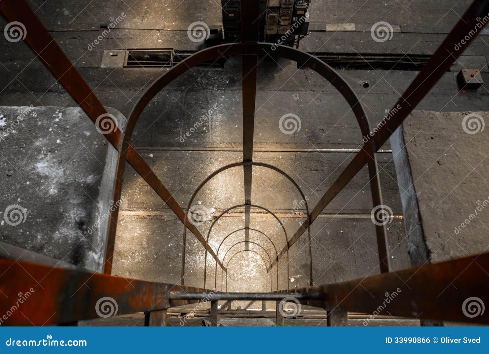 Industrial Ladder in a Factory Stock Photo - Image of stainless, metal ...