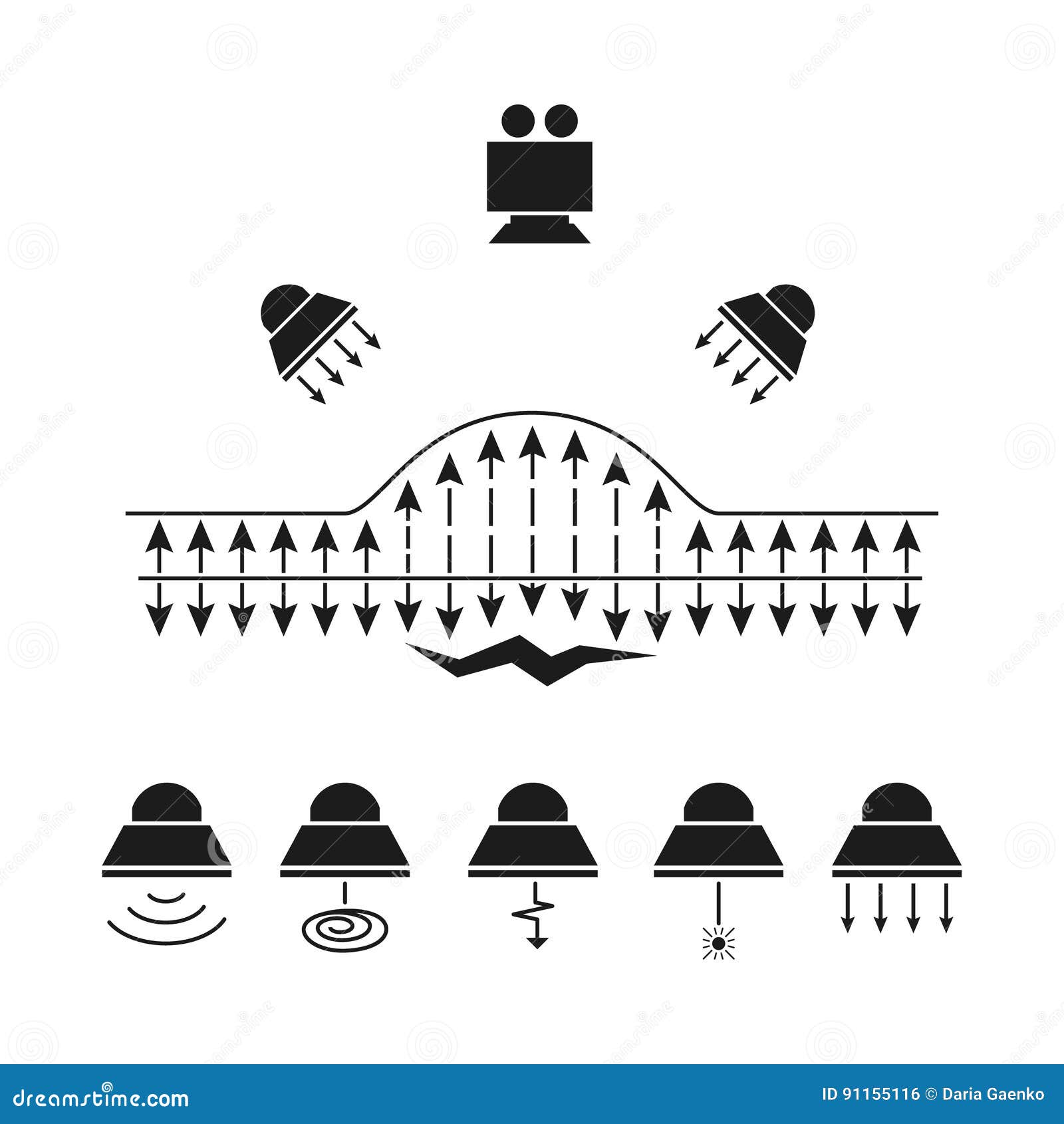Industrial lamp icon stock vector. Illustration of equipment - 91155116