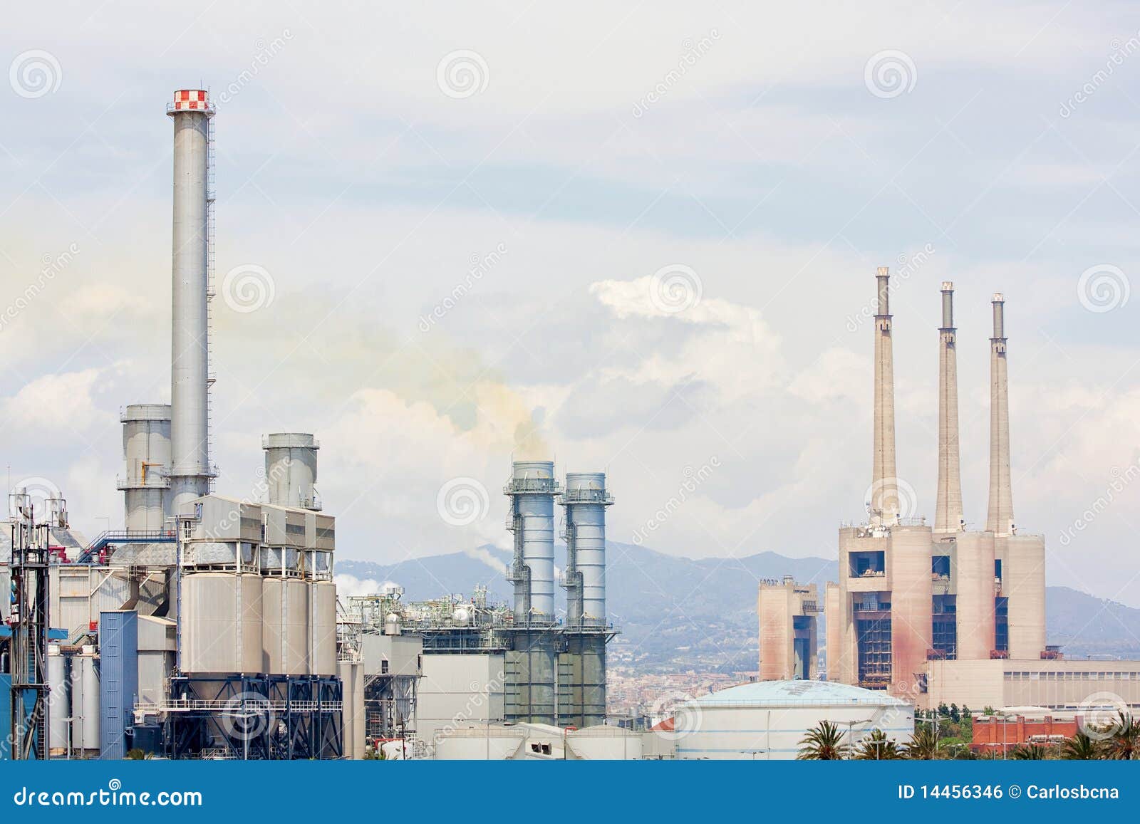 Industrial landscape stock photo. Image of smoke, chimneys - 14456346