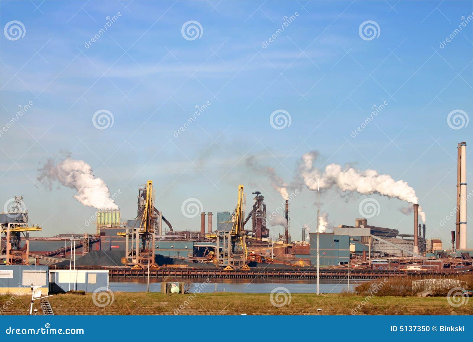 Industrial Landscape With Sunset Light. Swiss Industrie Architecture By ...