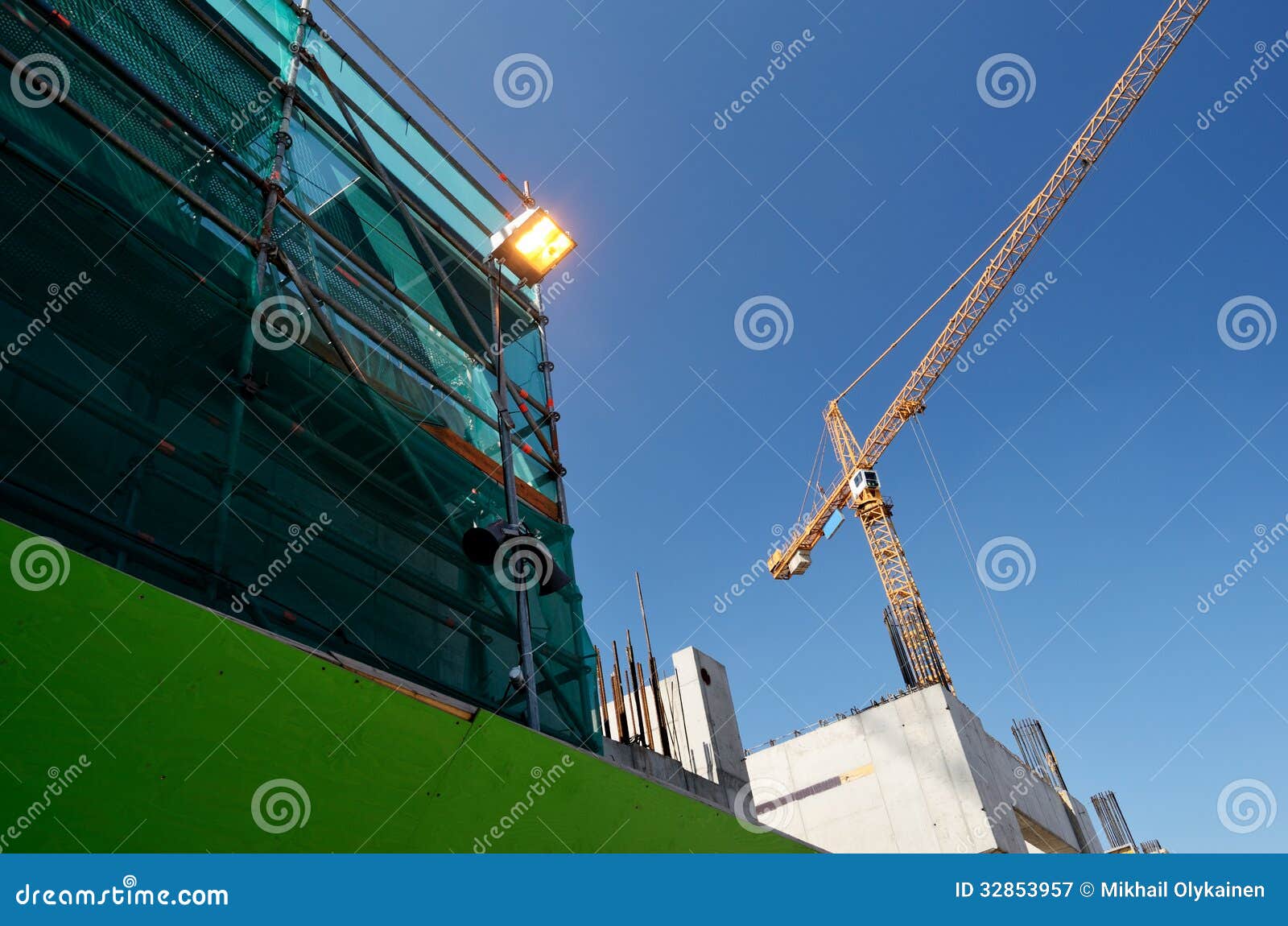 Industrial Landscape, Construction, Crane Stock Image - Image of ...
