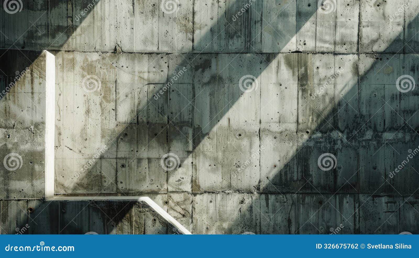 Industrial Landscape with Vertical Concrete Structures, Sun Casting ...