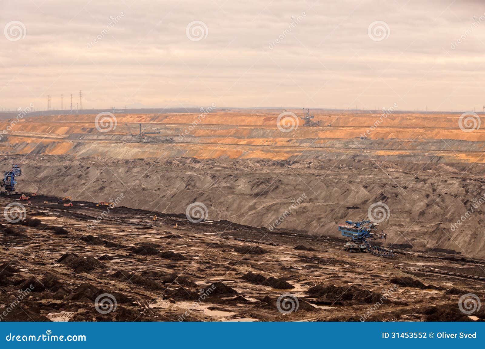 Industrial Landscape of a Working Mine Stock Photo - Image of mining ...