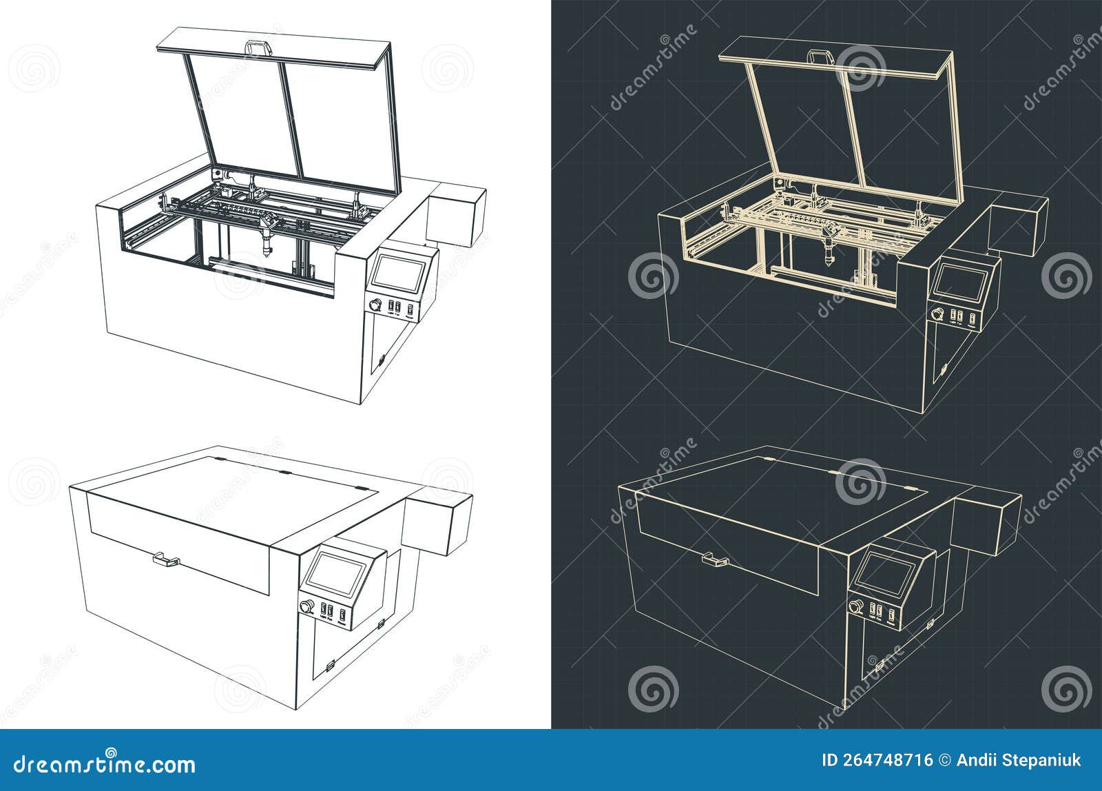 Industrial Laser Cutter Illustrations Stock Vector - Illustration of ...
