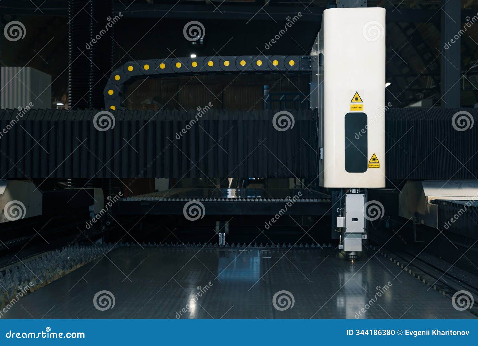 Industrial Laser Cutting Machine during Metal Sheet Processing Stock ...