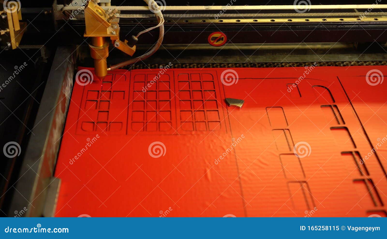 Industrial Laser Engraving on a Paperboard Stock Video - Video of ...