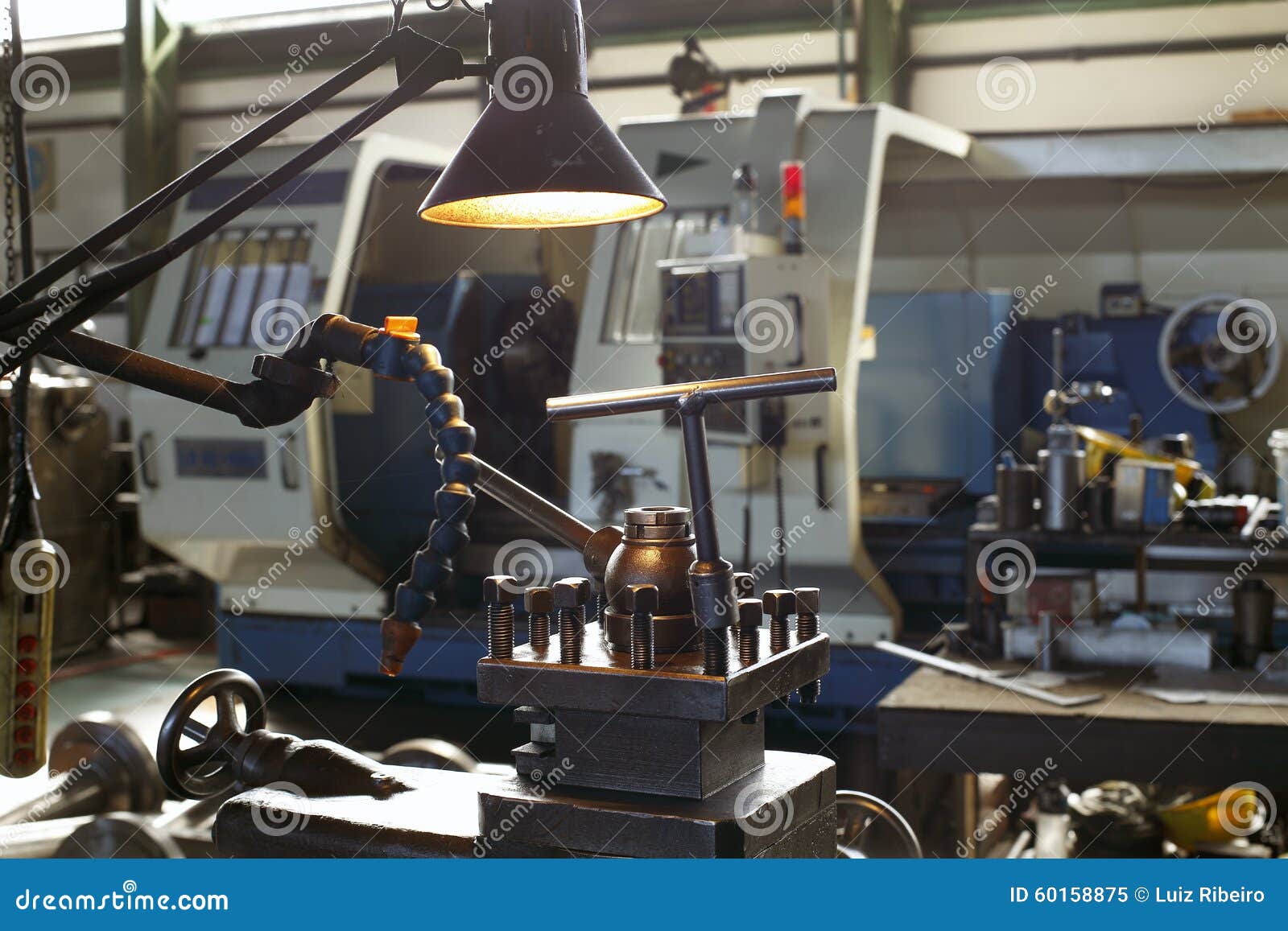Industrial lathe stock image. Image of engineering, equipment - 60158875