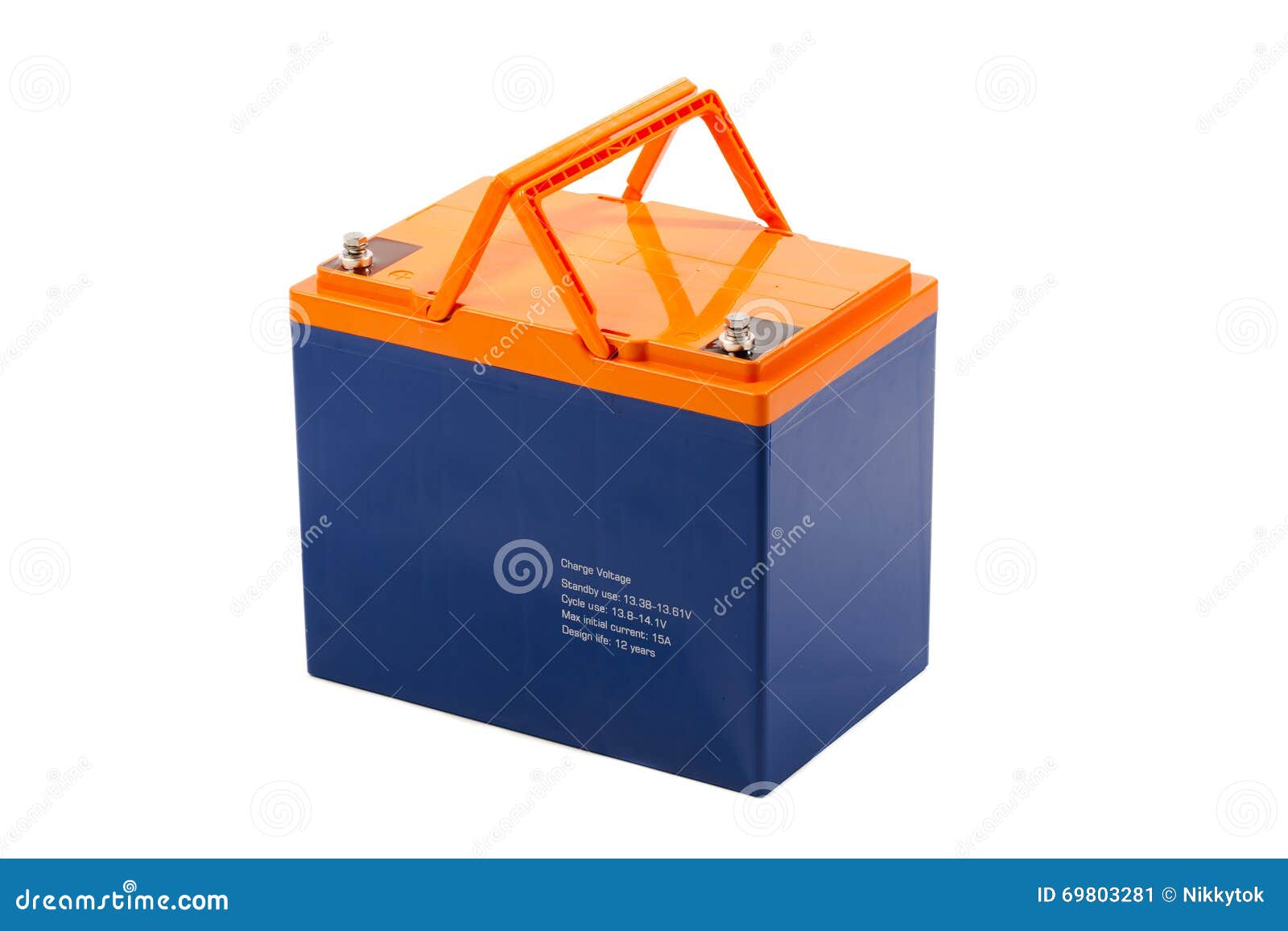 Industrial Lead Acid Battery on White Stock Image - Image of closeup ...