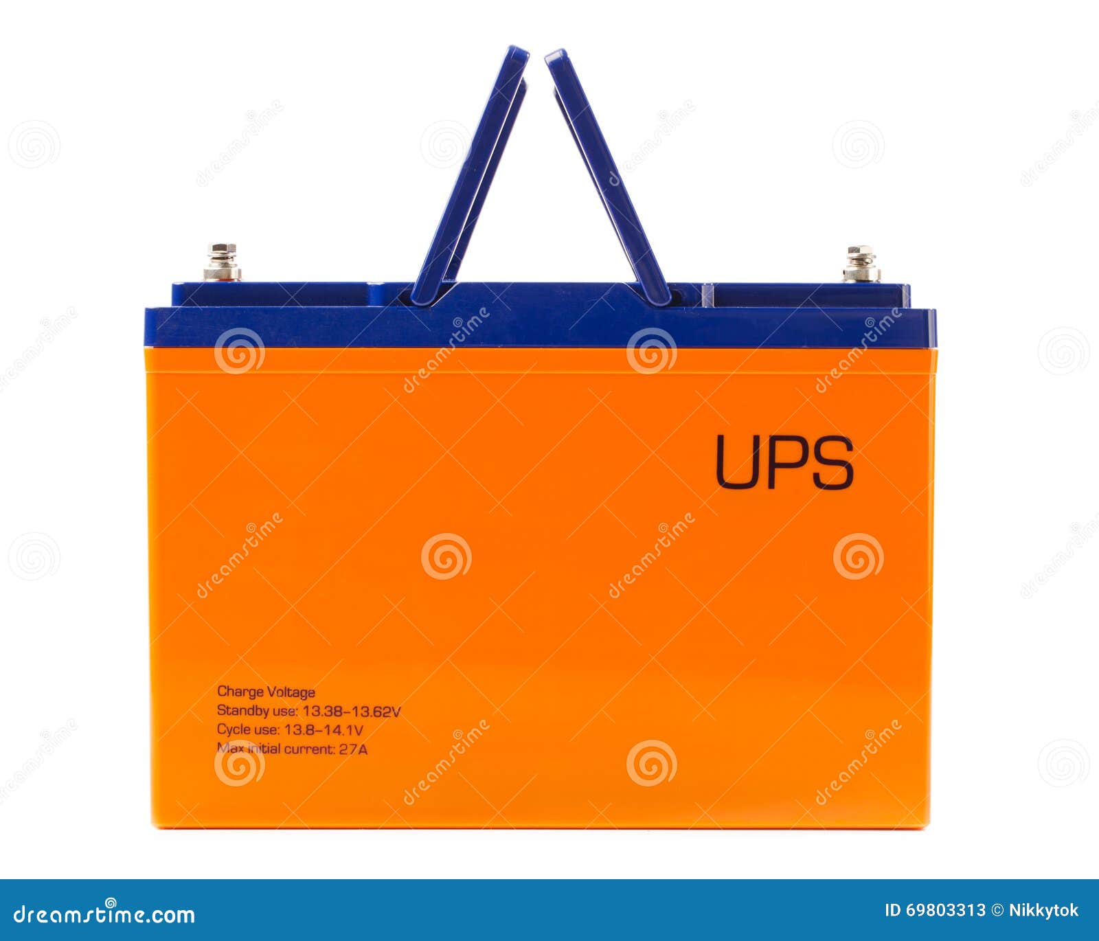 Industrial Lead Acid Battery on White Stock Image - Image of emergency ...