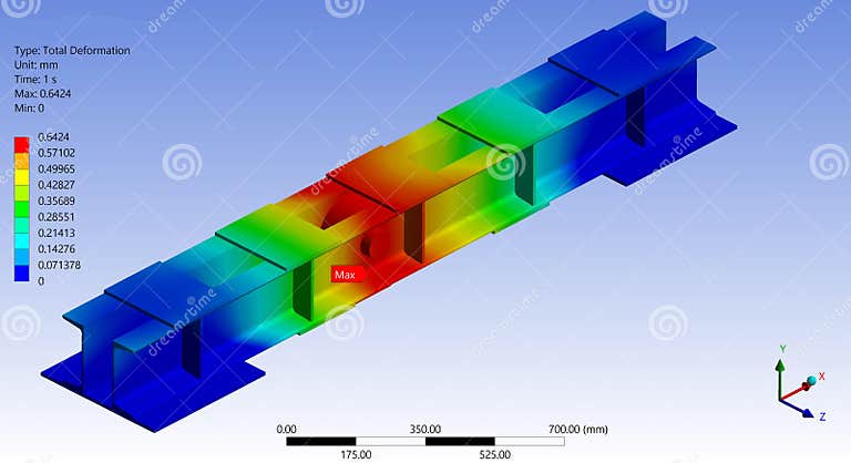 Industrial Lifting Beam for a Hydropower Project Stock Illustration ...