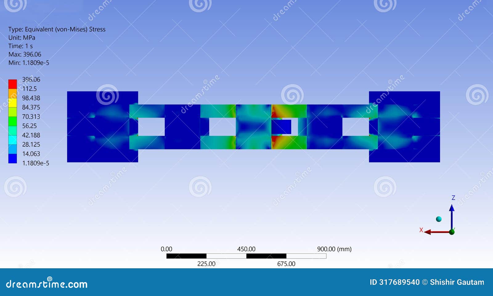 Industrial Lifting Beam for a Hydropower Project Stock Illustration ...
