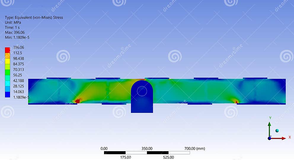 Industrial Lifting Beam for a Hydropower Project Stock Illustration ...