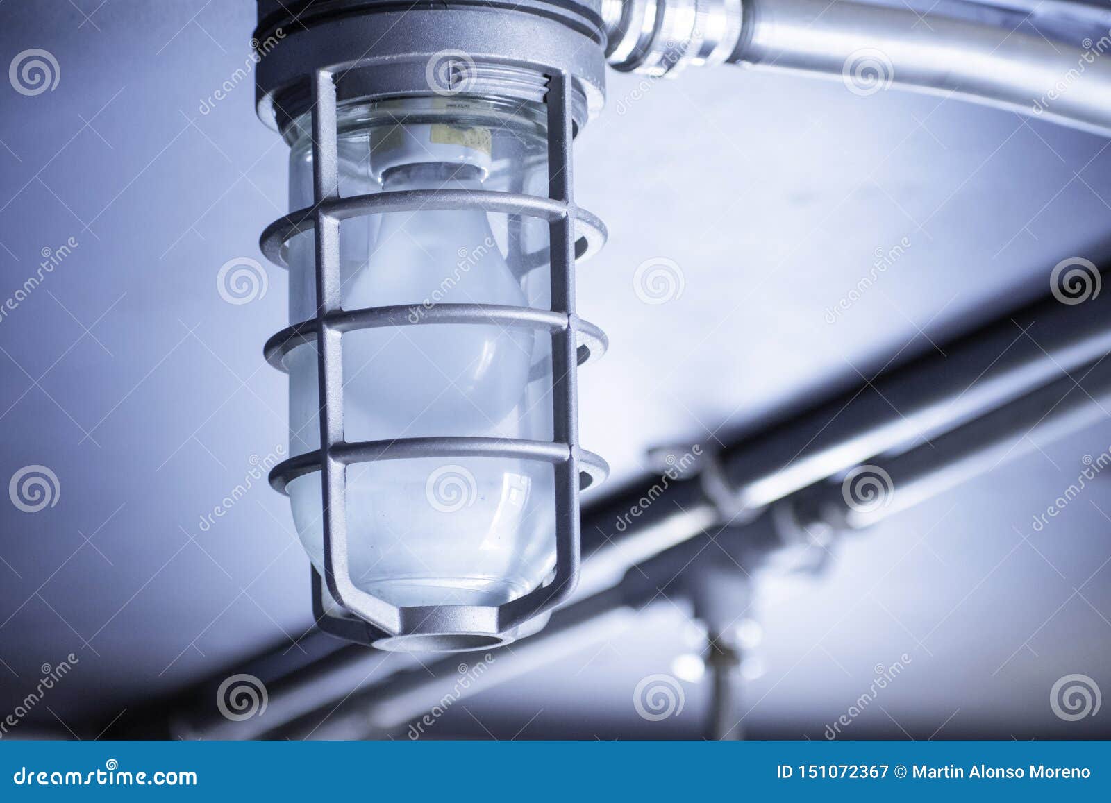 Industrial Lighting with Explosion Protection Proof. Stock Image ...