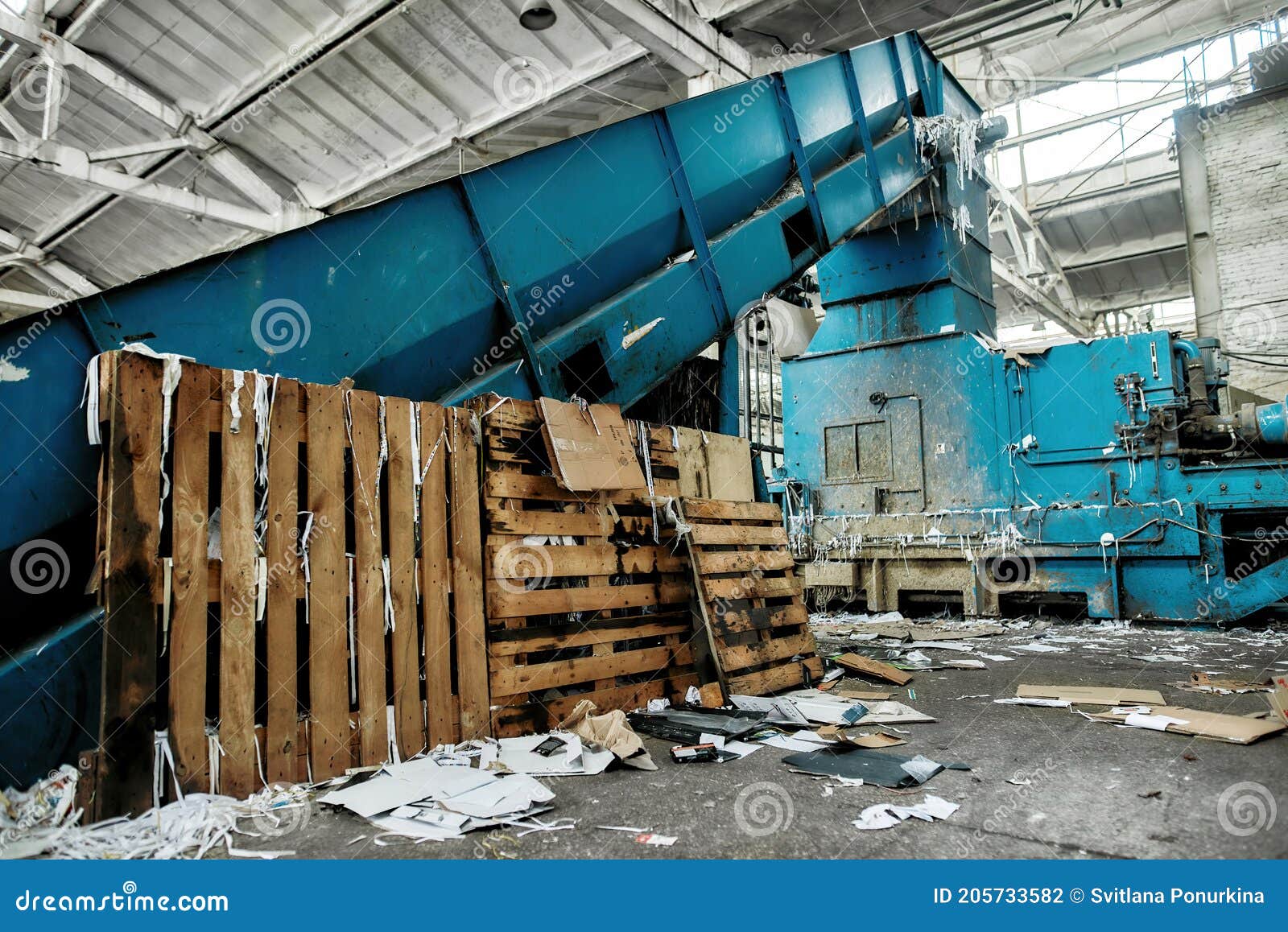 Industrial Line Inside of Waste Separation Station Editorial ...