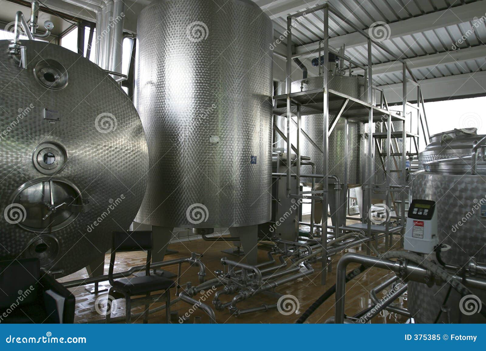 Industrial Liquid Storage Tanks Stock Image - Image of automatic ...