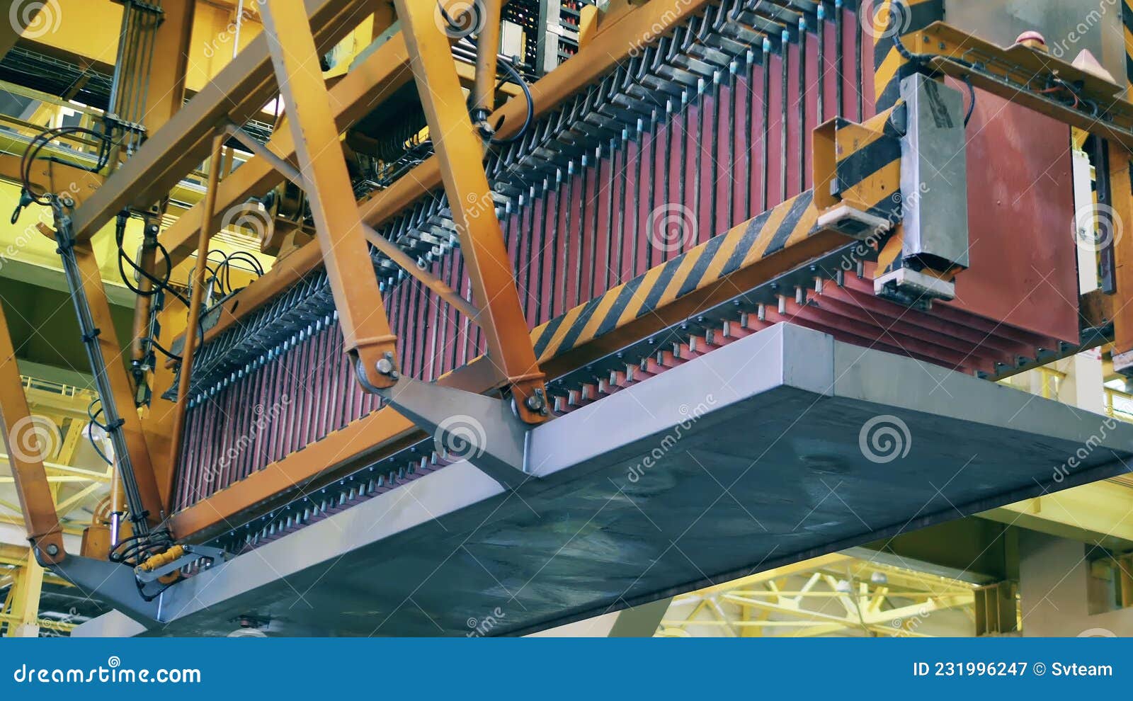 Industrial Loaders are Transporting Multiple Copper Plates Stock Video ...