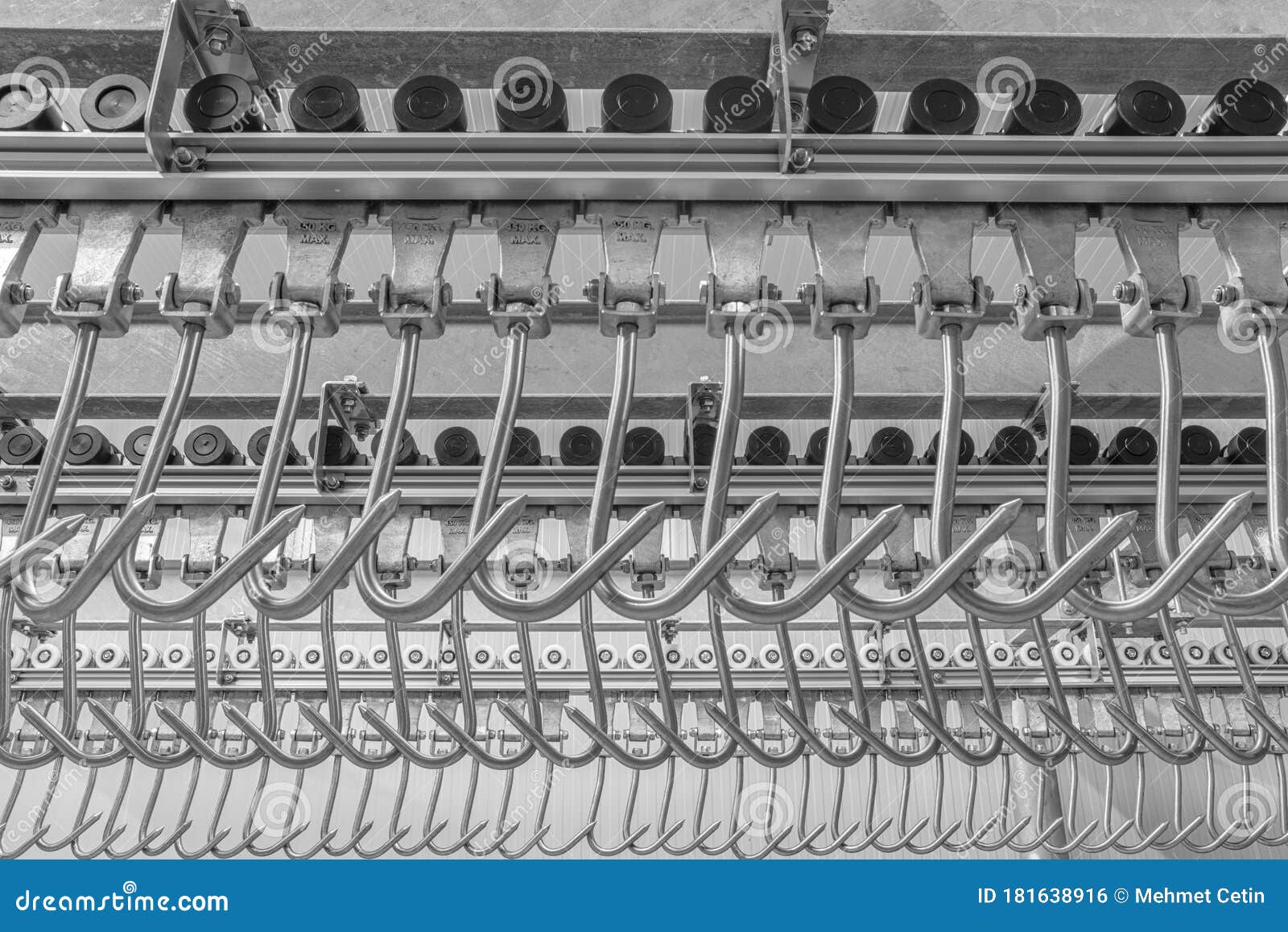 Industrial Loading Dock Area Inside Cold Storage Warehouse. Meat ...