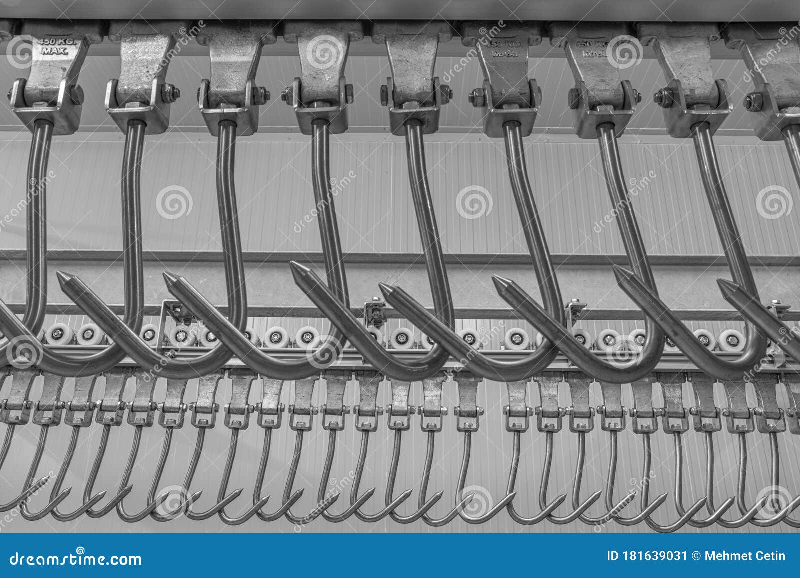 Industrial Loading Dock Area Inside Cold Storage Warehouse. Meat ...