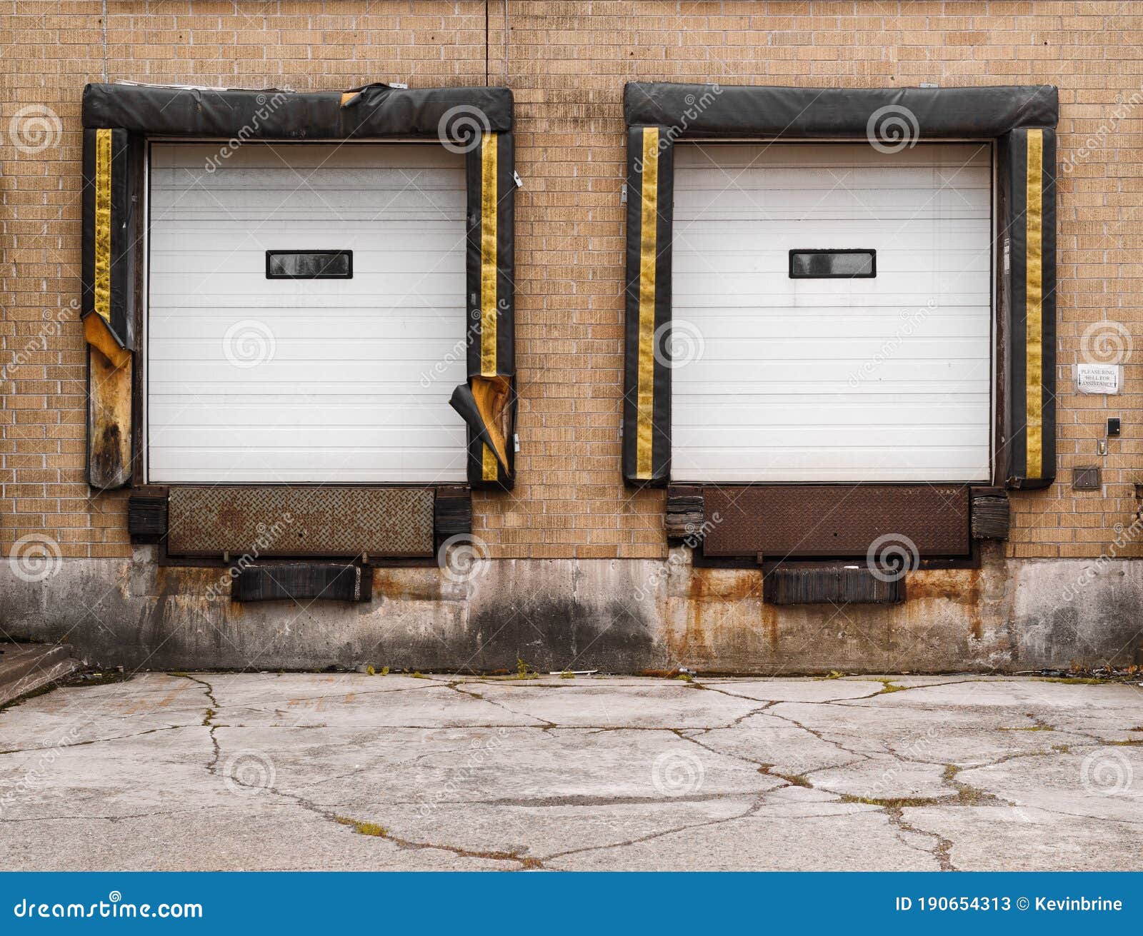 Industrial Loading Dock stock image. Image of wall, dirty - 190654313