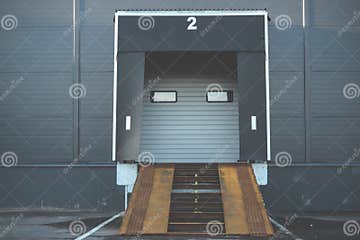 Industrial Loading Dock and Ramp for a Large Warehouse. Gate for ...