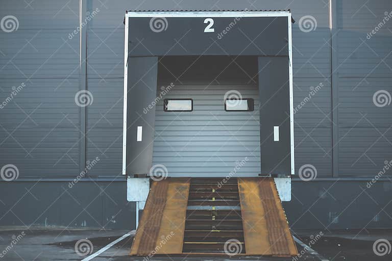 Industrial Loading Dock and Ramp for a Large Warehouse. Gate for ...
