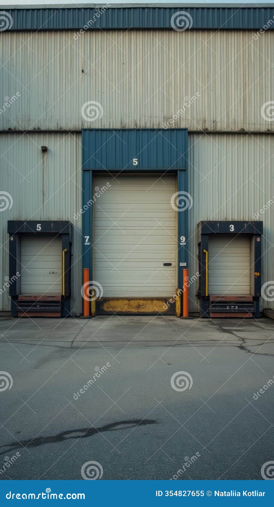 Industrial Loading Docks in a Warehouse Stock Image - Image of ...
