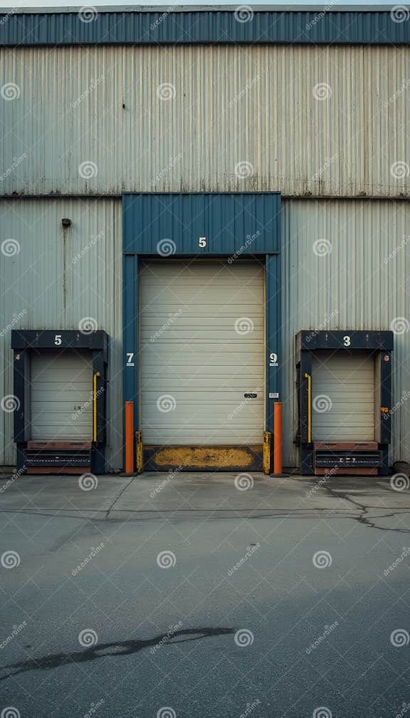 Industrial Loading Docks in a Warehouse Stock Image - Image of functional, storage: 354827655