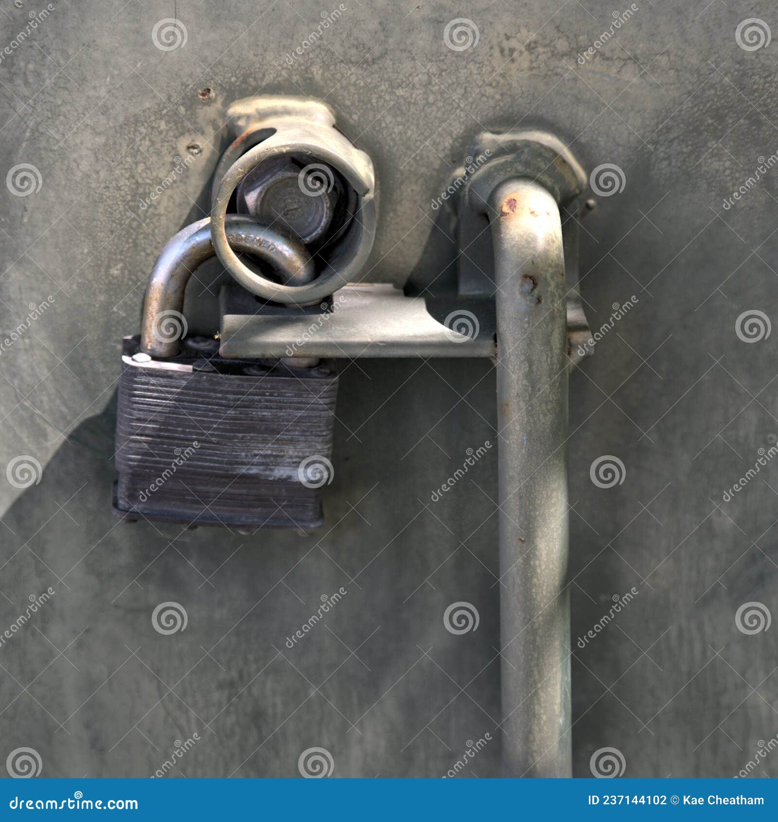 Industrial Lock Closeup on Steel Container Stock Photo - Image of ...