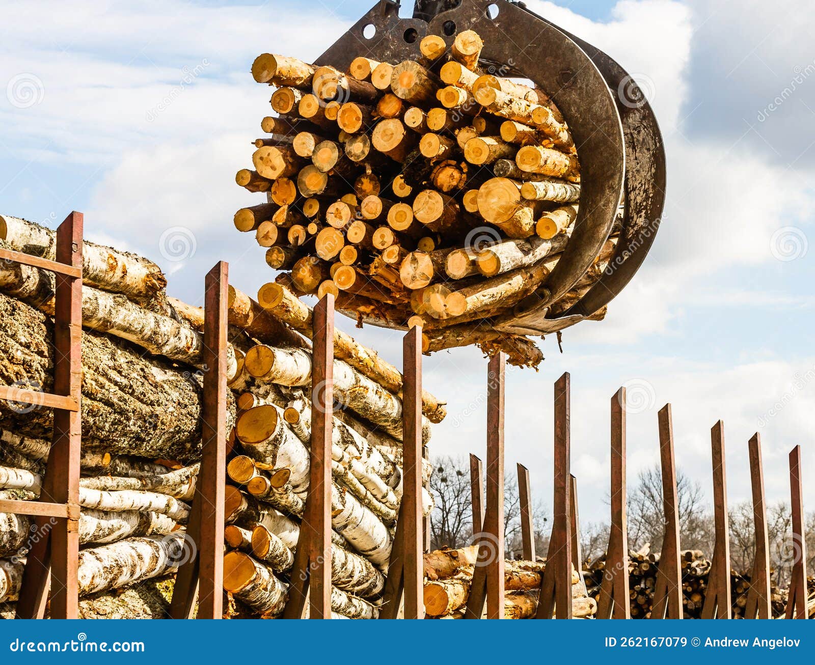 Industrial Log Loader at Lambermill Stock Image - Image of machine ...