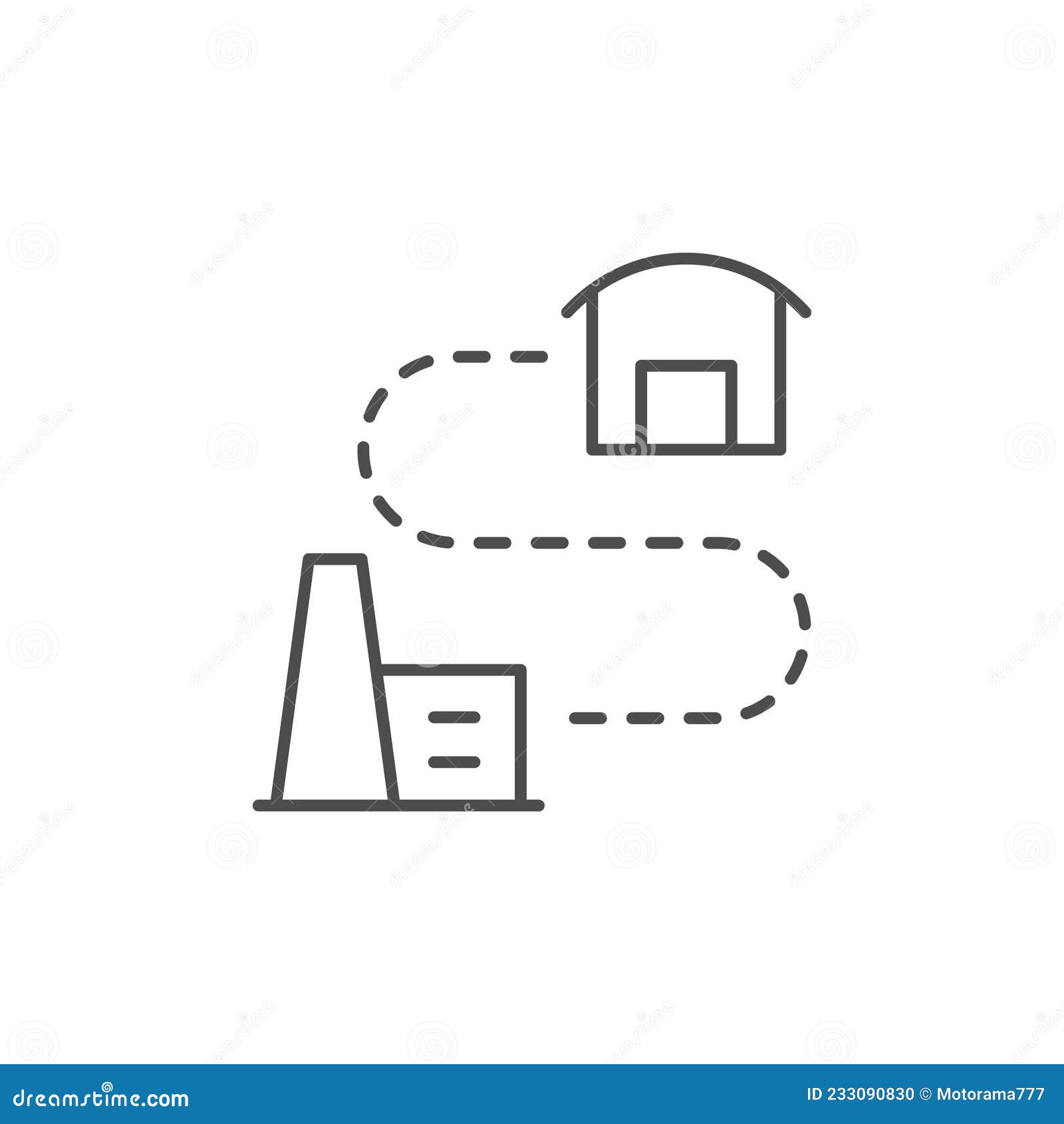 Industrial Logistics Line Outline Icon Stock Vector - Illustration of ...
