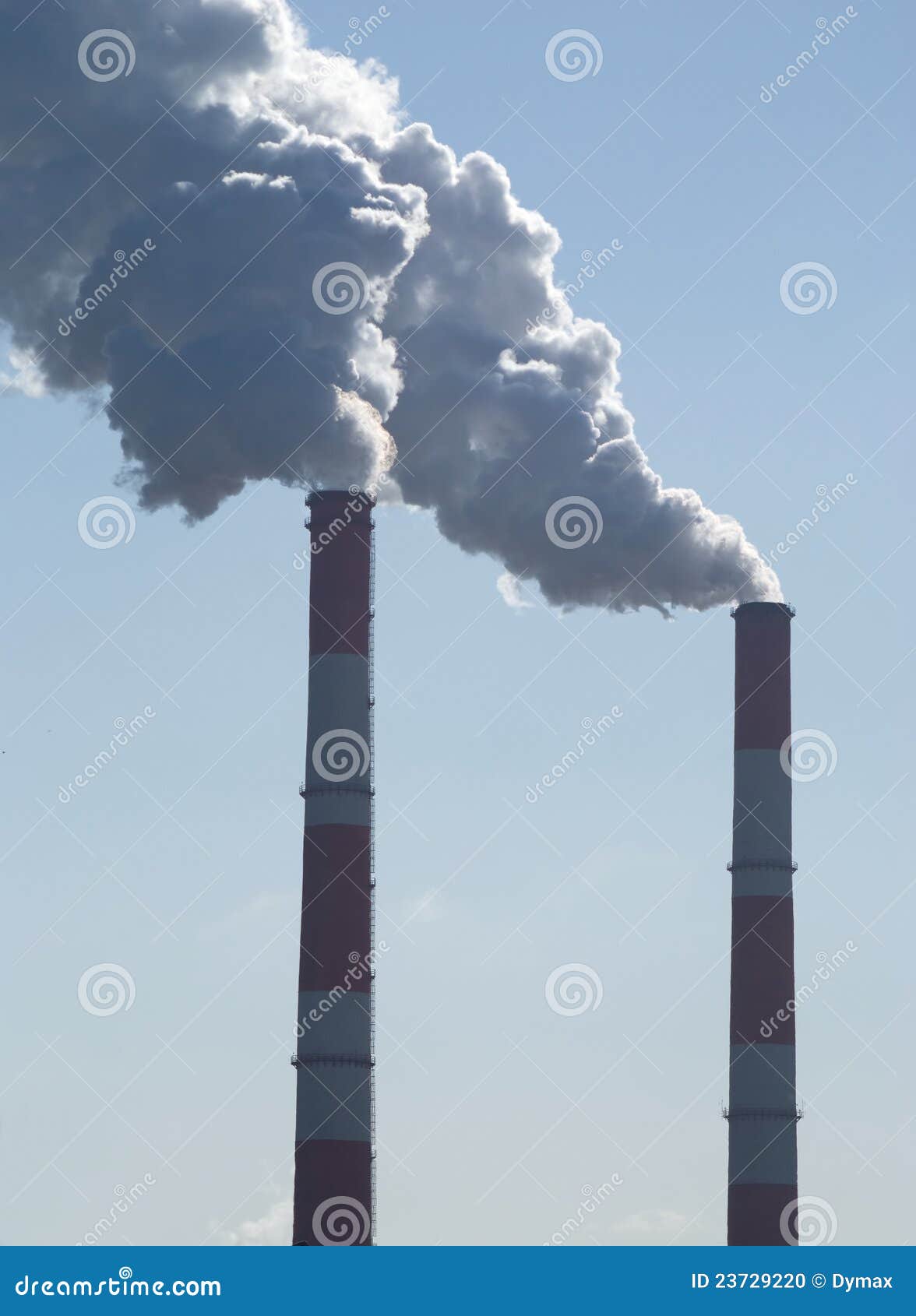 Smoke From The Pipes In The Factory. Dissonance Of Pure Nature And ...