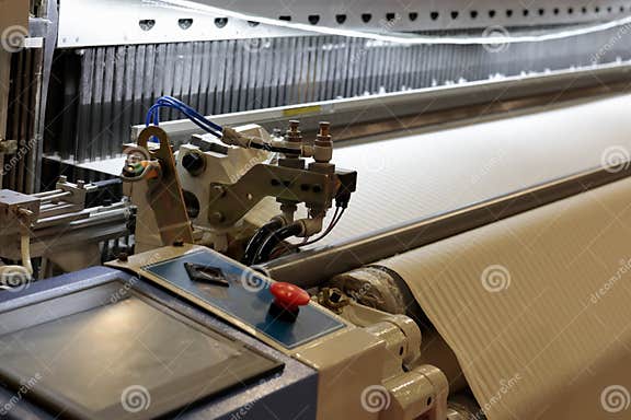 Industrial Loom with Touch Screen Control Panel Stock Photo - Image of ...