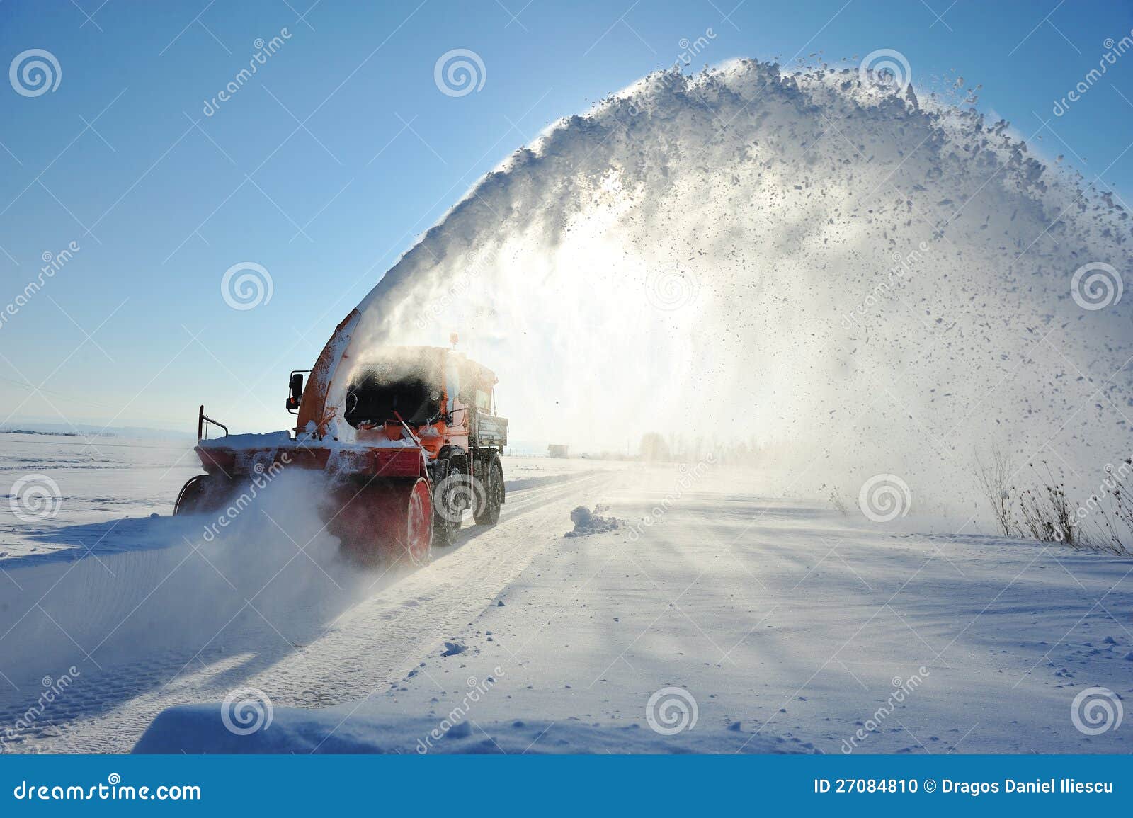 Industrial Machine Cleaning Road Stock Photo - Image of cleaning, truck ...