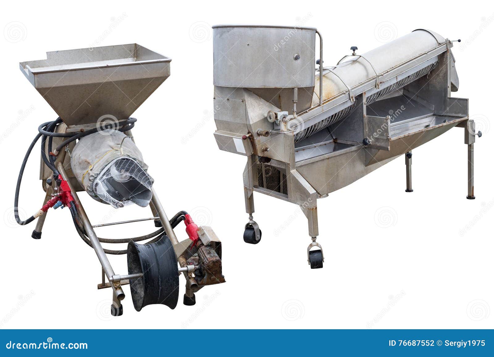 Industrial Machine for Cleaning and Sorting of Mussels Stock Photo ...