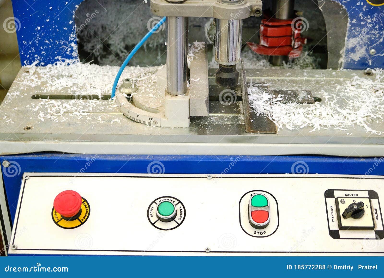 Industrial Machine with Control Panel Buttons and Switches Stock Photo ...