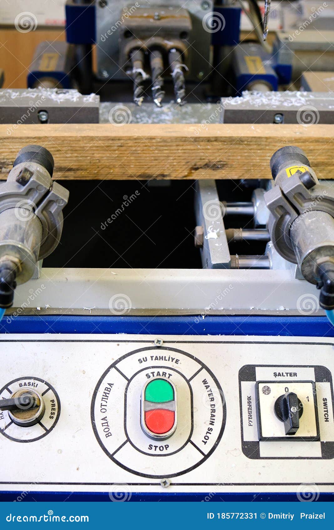 Industrial Machine with Control Panel Buttons and Switches Stock Image ...