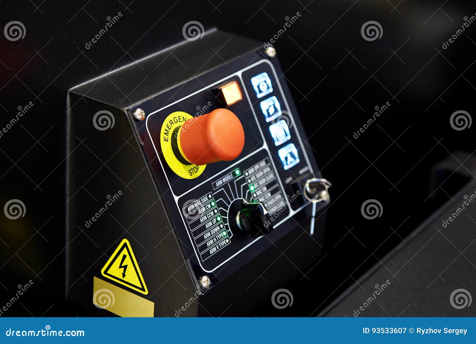 Industrial Machine Control Panel Stock Image - Image of machinery ...
