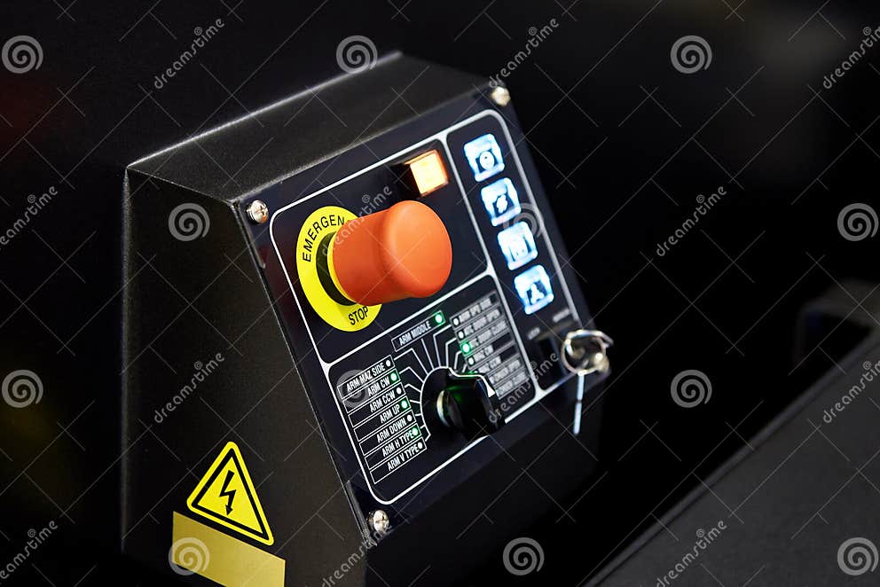 Industrial Machine Control Panel Stock Image - Image of machinery ...