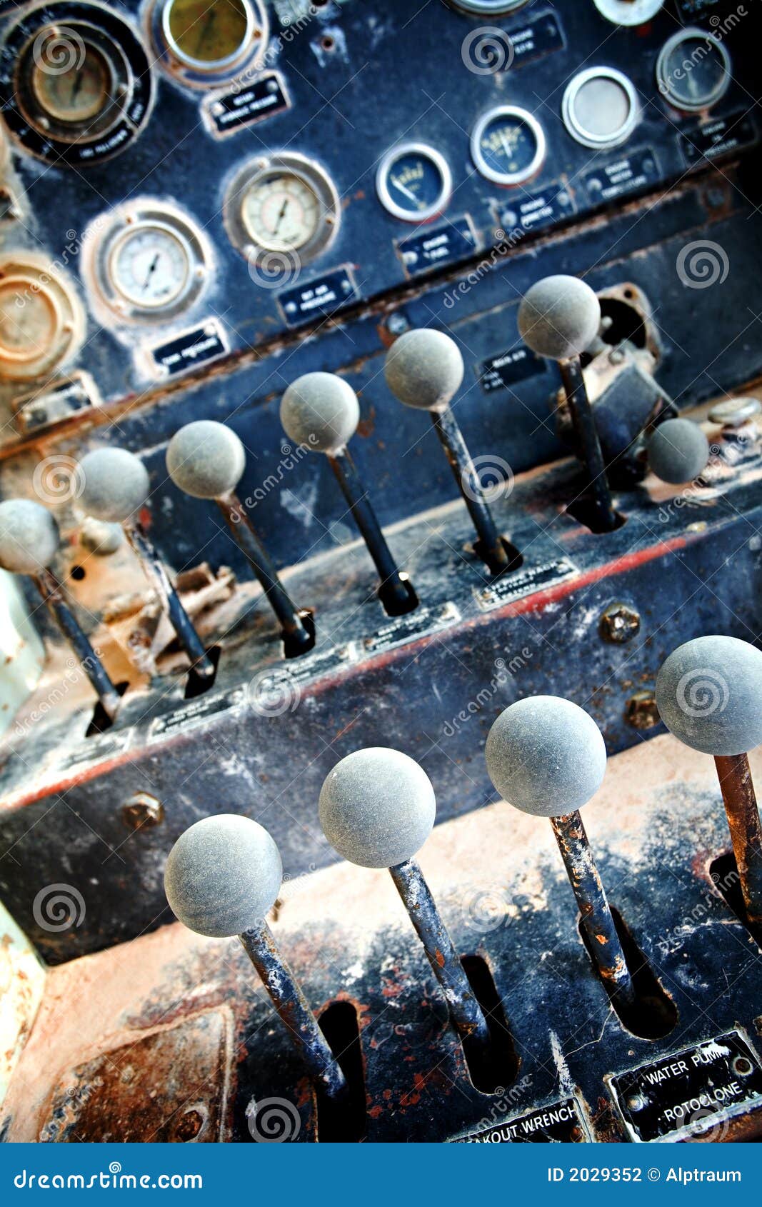 Industrial Machine Controls Stock Photo - Image of machinery, abandoned ...