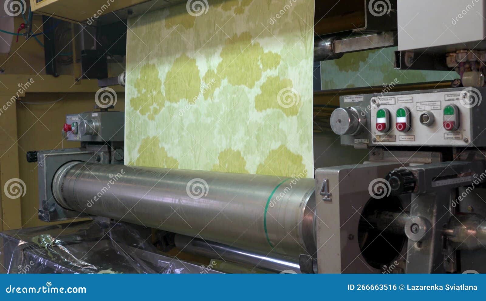 An Industrial Machine Makes Wallpaper. Stock Footage - Video of ...