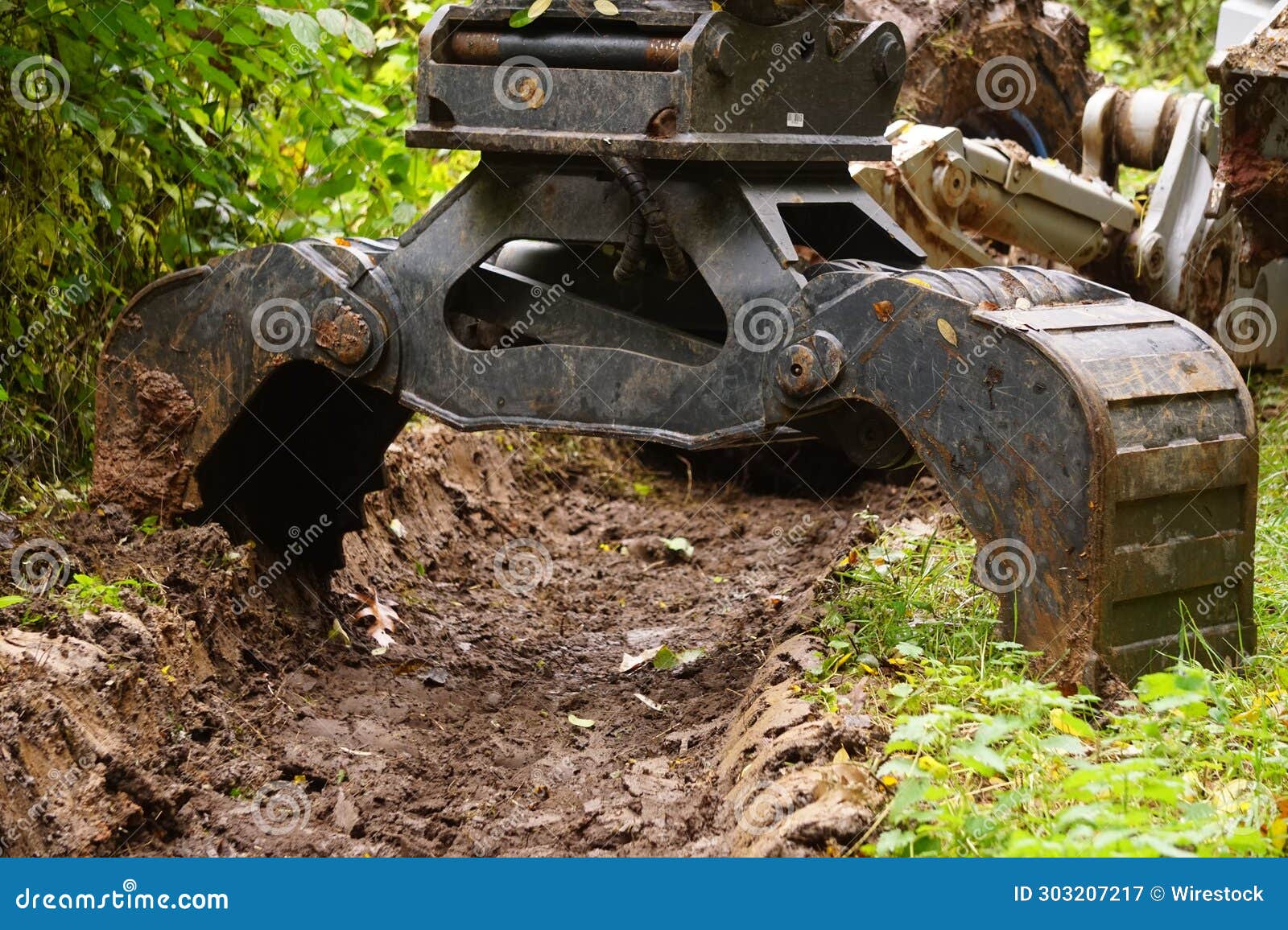 Industrial Machine in an Outdoor Environment, with Its Loader Extended ...