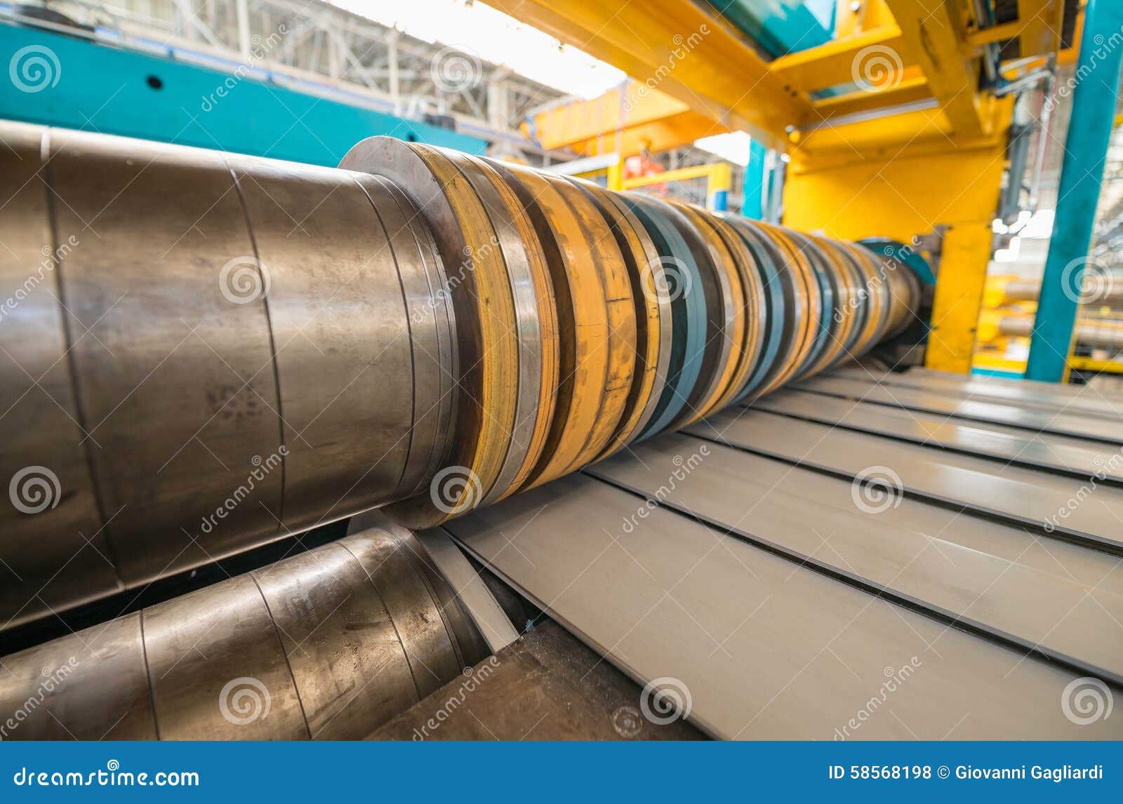 Industrial Machine for Steel Coils Cut Stock Photo - Image of ...