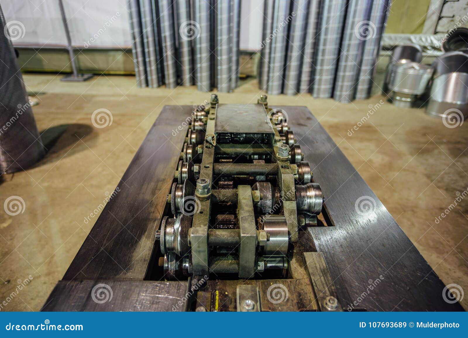 Industrial Machine Tool. Folding Machine, Close Up View Stock Image ...