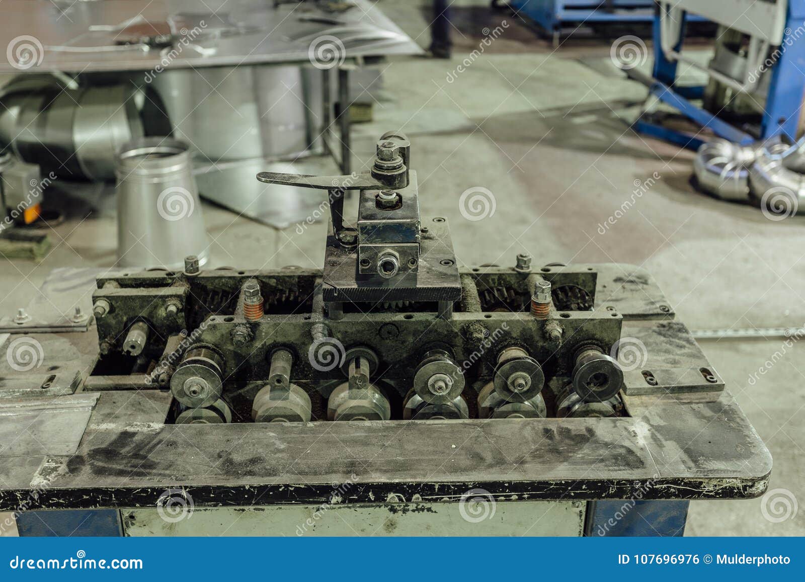 Industrial Machine Tool. Folding Machine, Close Up View Stock Photo ...