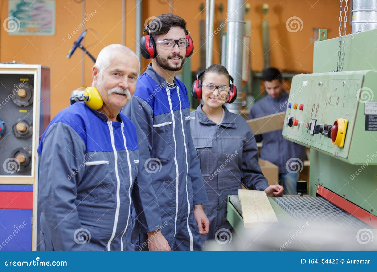 Industrial Machine Workers and Operator Stock Image - Image of diploma ...