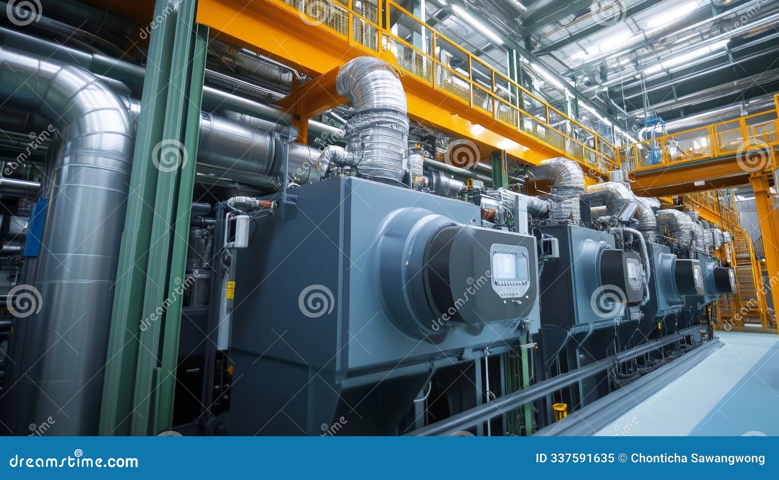 Industrial Machinery in a Modern Manufacturing Facility, Showcasing ...