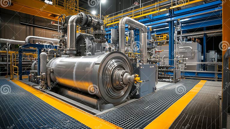 Industrial Machinery Operates in a Modern Facility with Advanced ...